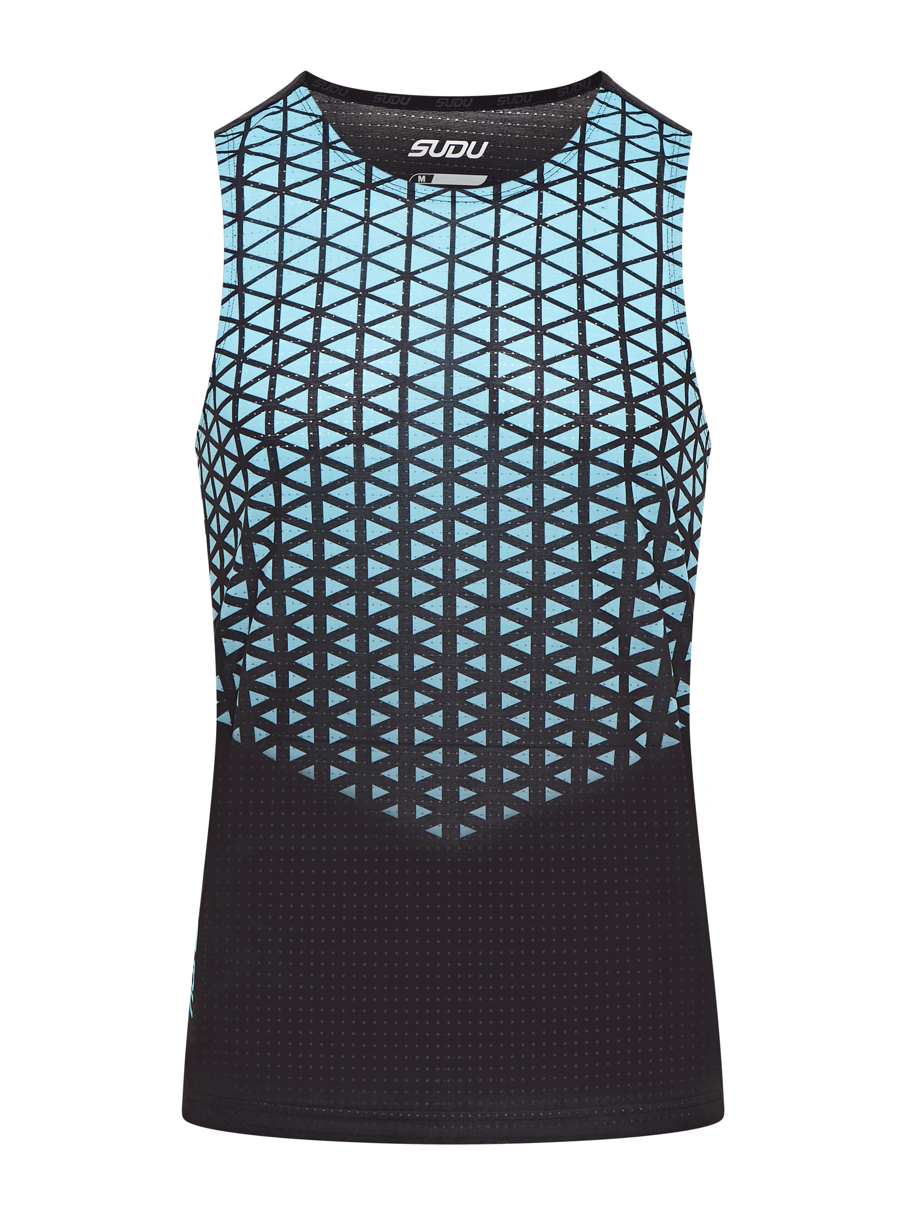 SRV 01 Run Vest - Black/Light Blue – SUDU